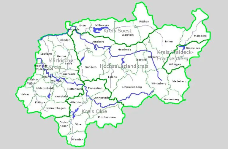 Sauerland Karte — Detailbewertung der Tourismusregion Sauerland