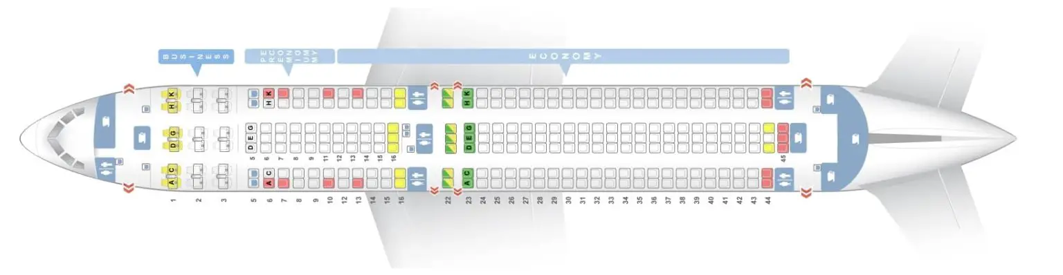 Condor Boeing 767 300 Sitzplan — Übersicht