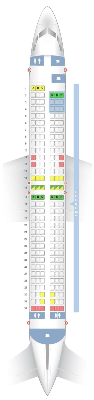 Sitzplan Boeing 737 800 TUIfly Beste Plätze — Übersicht