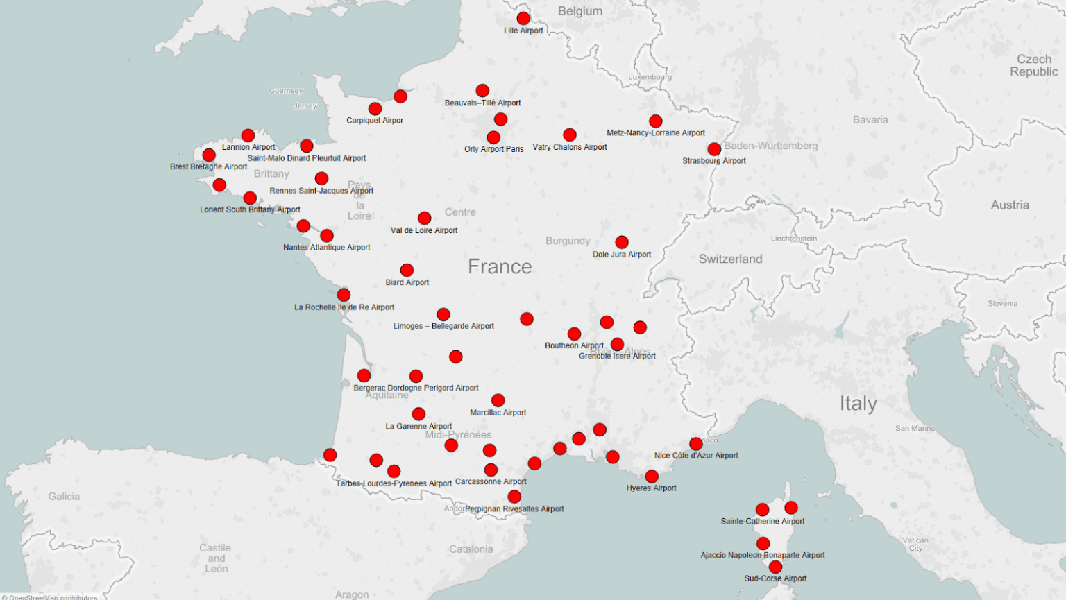 Flughäfen in Frankreich: Vollständige Liste und Karte